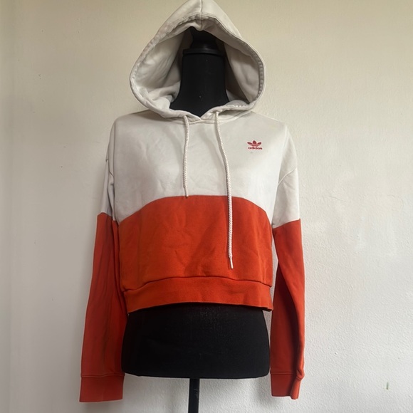 adidas | Sweaters | Adidas Color Block Cropped Hoodie | Poshmark